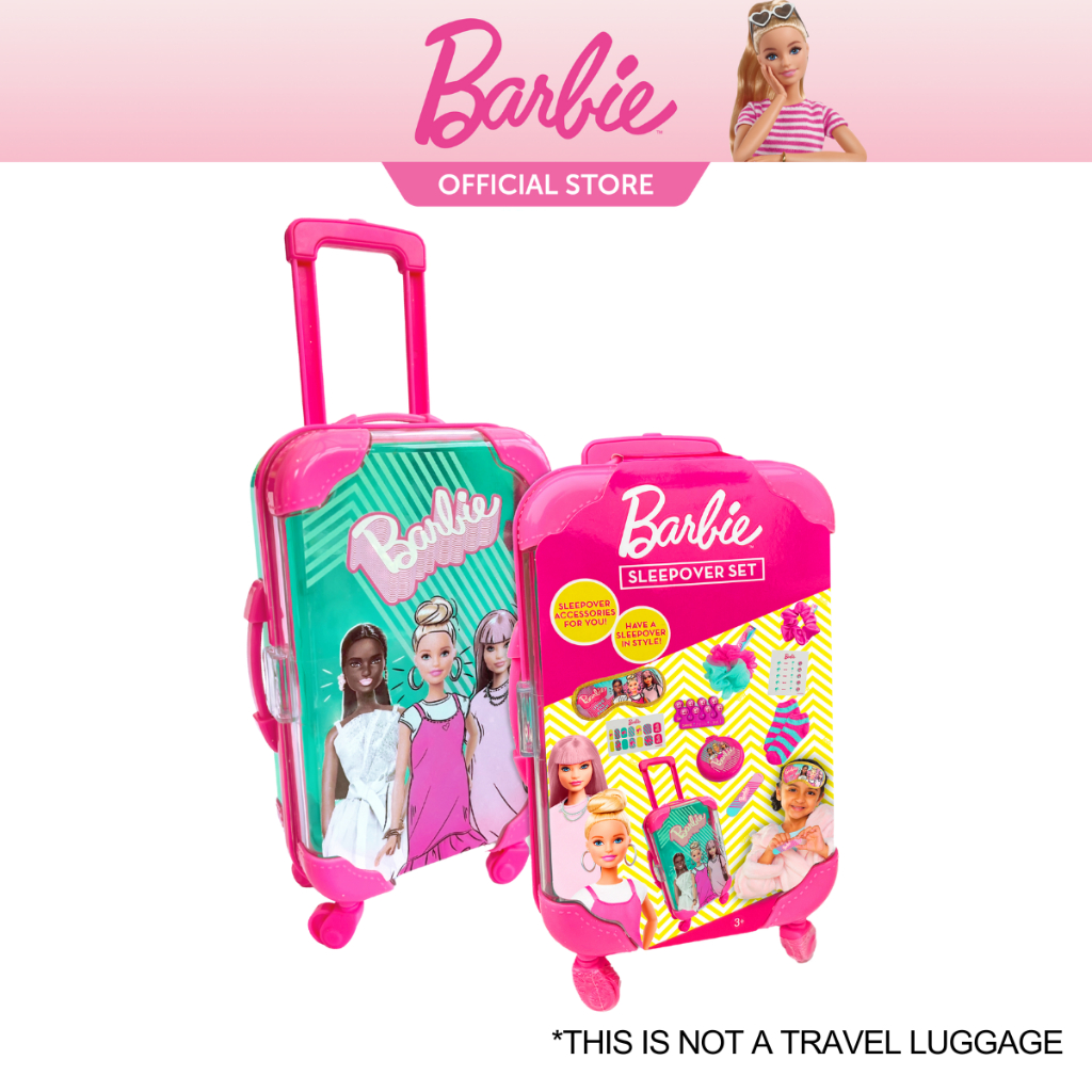 Barbie Mini Trolley Case Sleepover Set with Sleeping Accessories Inside ...