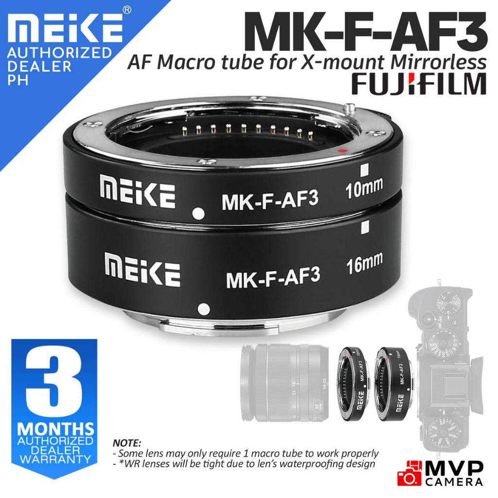 MEIKE MK-F-AF3 AF3A AF Macro Extension Tube Fuji Fujifilm X-mount MVP ...