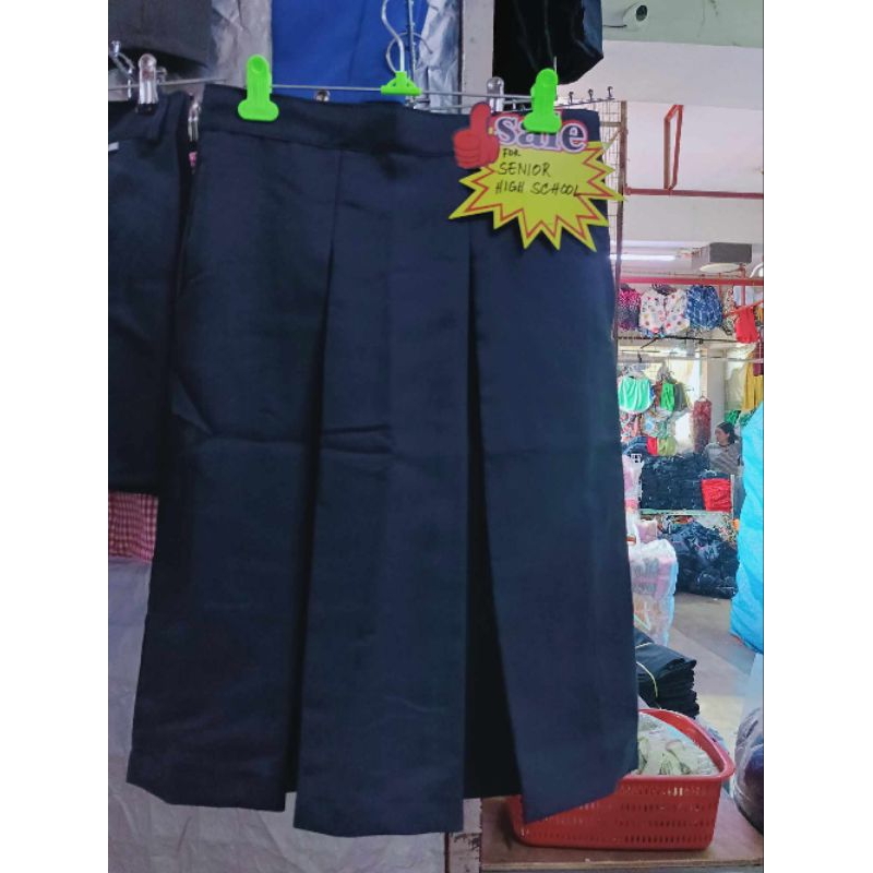Skirt Senior High School Uniform Navy Blue with 4 pleats | Shopee ...