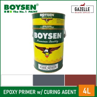 Boysen Epoxy Primer - 4L w/ Curing Agent 3 Colors White / Red Oxide ...