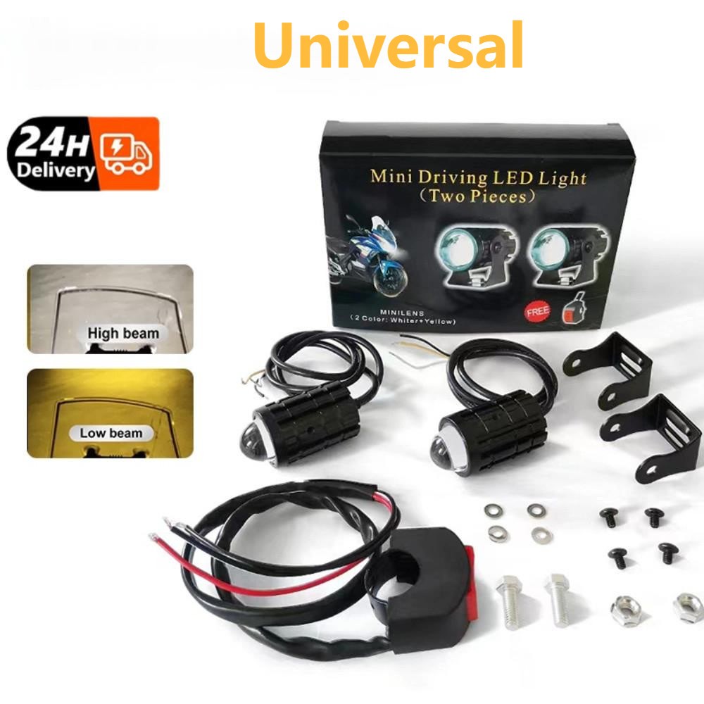 Super Bright Mini Driving Light Set Motorcycle Waterproof Led Headlight ...