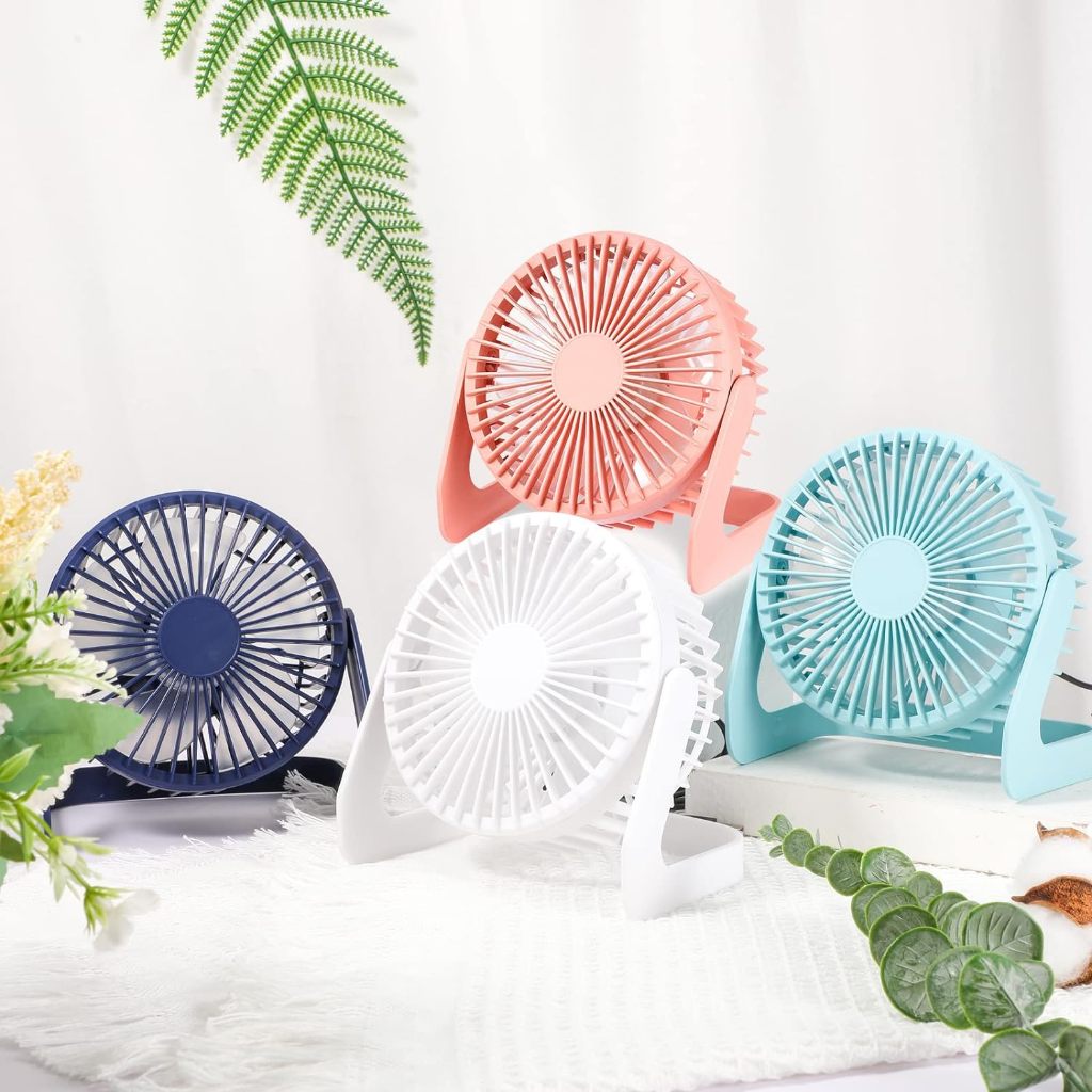 Small Fan USB Mini Portable Fan 5-Inch Desk Fan Quiet Desktop Student ...