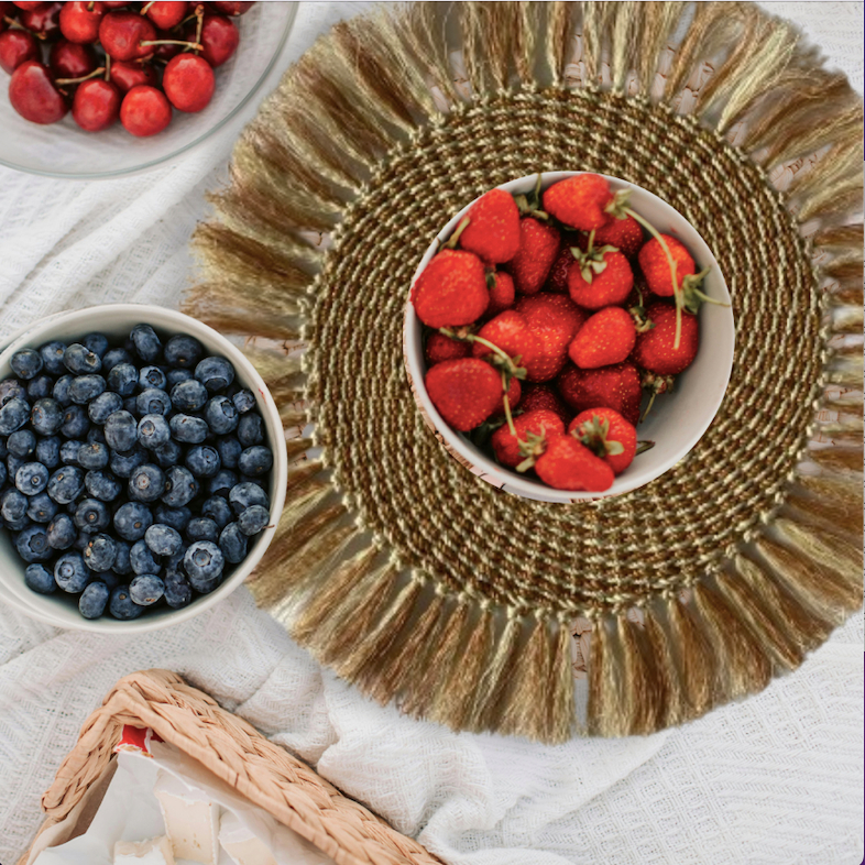 Abaca Boho Placemat - Handcrafted from 100% Real Abaca Fiber Minimalist ...