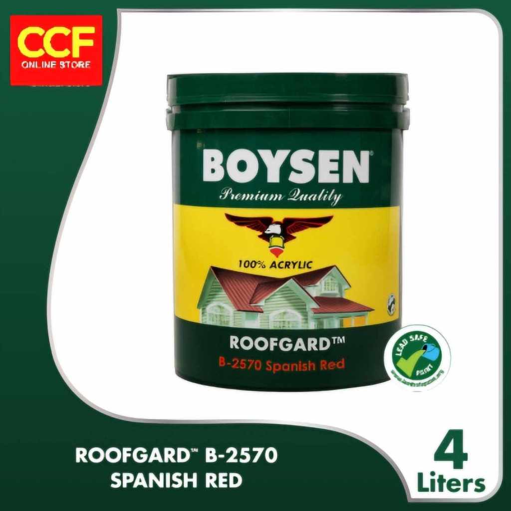 BOYSEN Roofgard Spanish Red B2570 4 Liters Gallon | Shopee Philippines