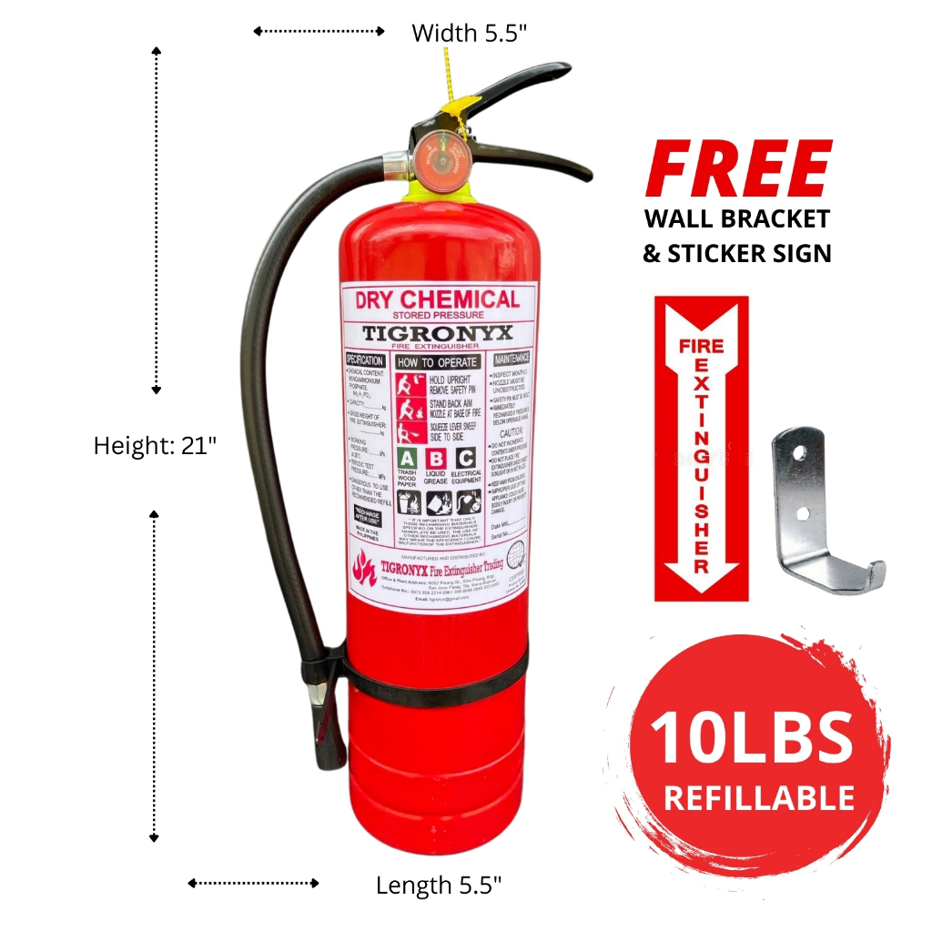 Fire Extinguisher ABC Dry Chemical 10LBS Portable Type | Shopee Philippines