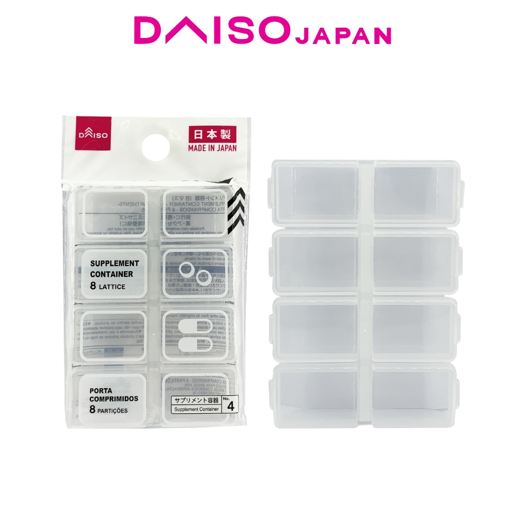 Daiso 8-Pocket Pill Case Supplement Container | Shopee Philippines