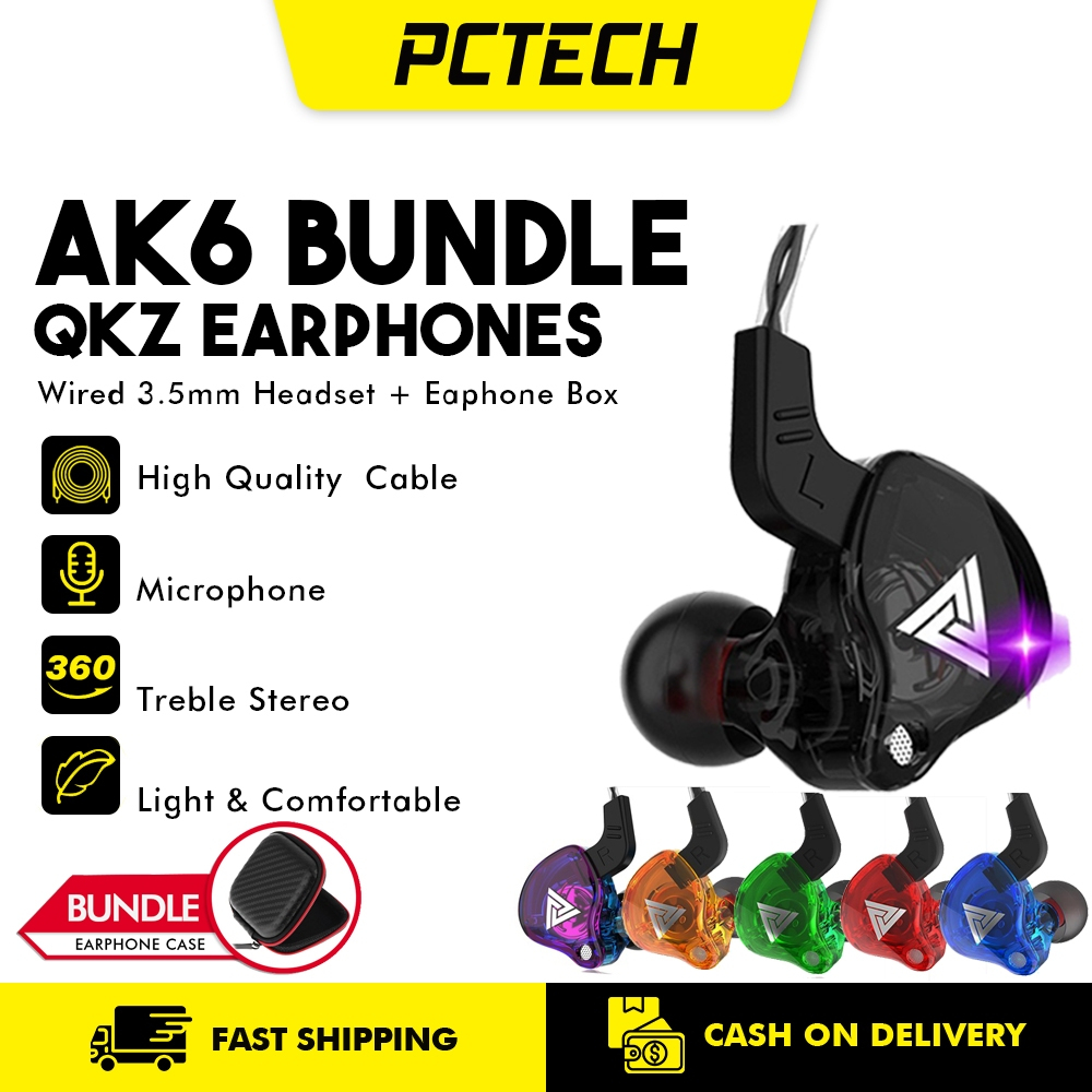 Qkz Ak6 106dB 1.2m High Fidelity Wire Earphones 3.5mm In-ear HiFi Sound ...
