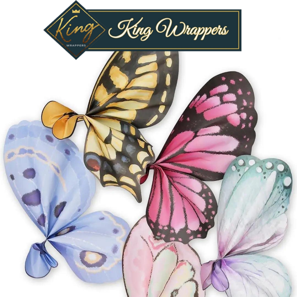 10 pairs per pack Paper Butterfly Wings Flower Bouquet Wrapper Floral ...