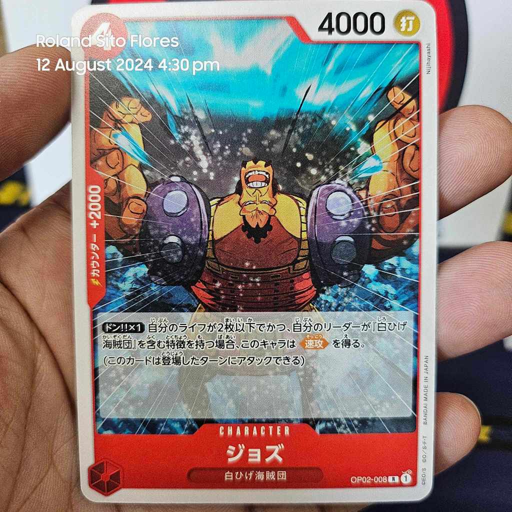 One Piece TCG OP02-008 R Jozu (Non-Holo) | Shopee Philippines