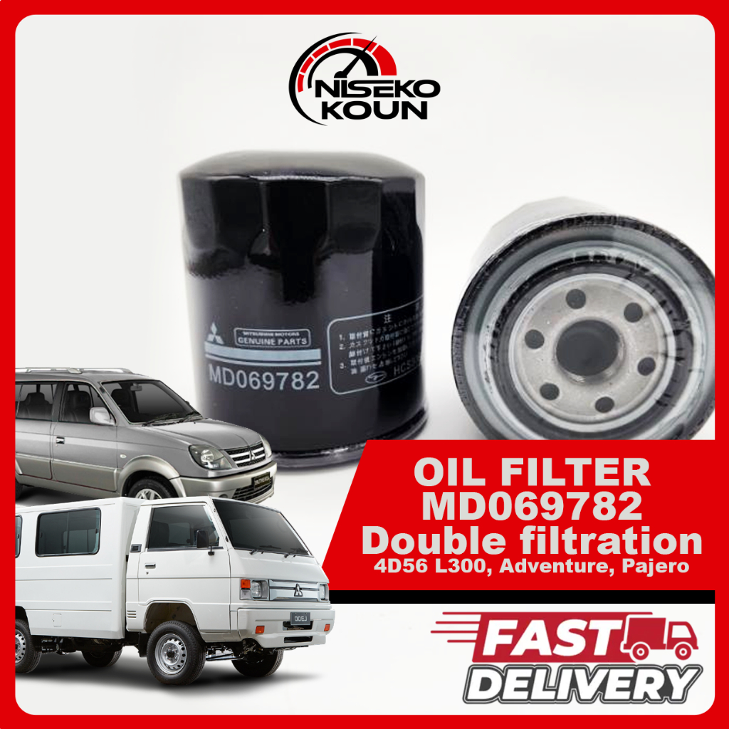 OIL FILTER MD069782 Double Filtration 4D56 L300, Adventure, Pajero ...
