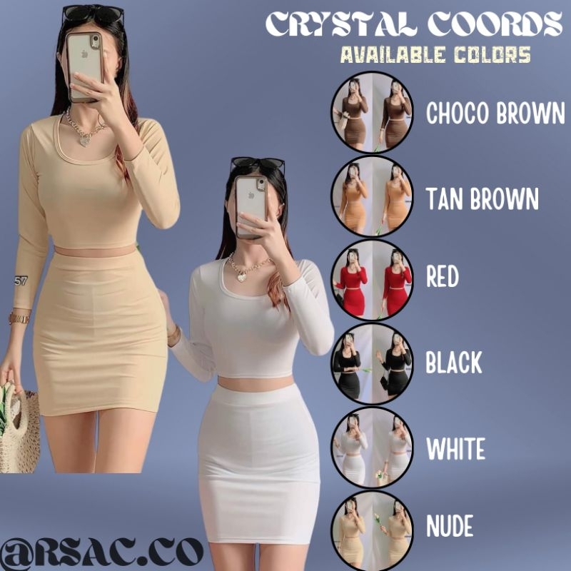 Trendy 2-in-1 Terno Skirt & Crop Top Set Stylish Coordinates for Women ...