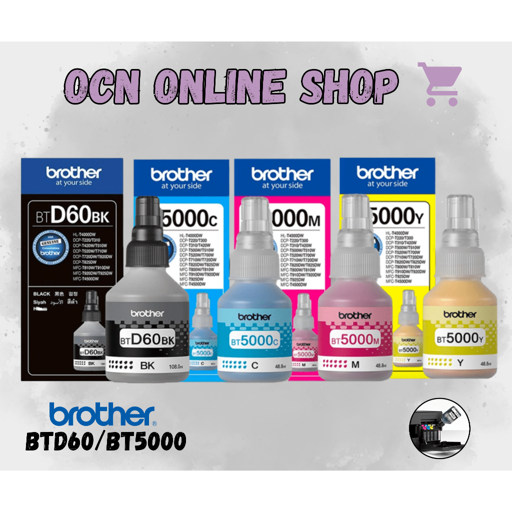 BROTHER BTD60Bk/BT5000 GENUINE INK 100% ORIGINAL ( MFC-T800W / DCP-T300 ...