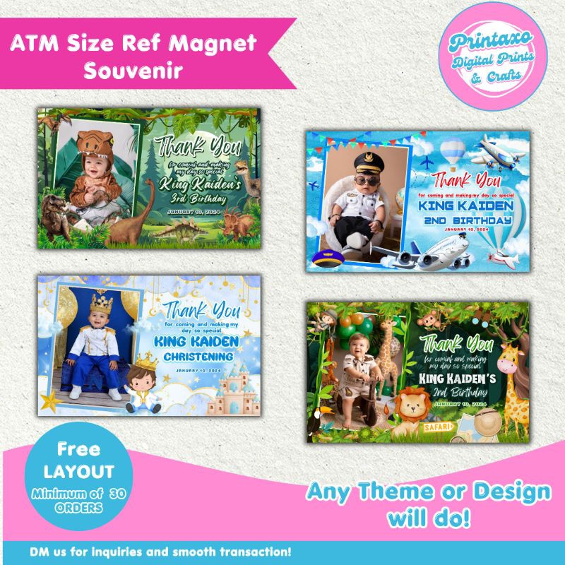 Customized Ref Magnet Souvenir ATM size 30 pcs minimum | Shopee Philippines