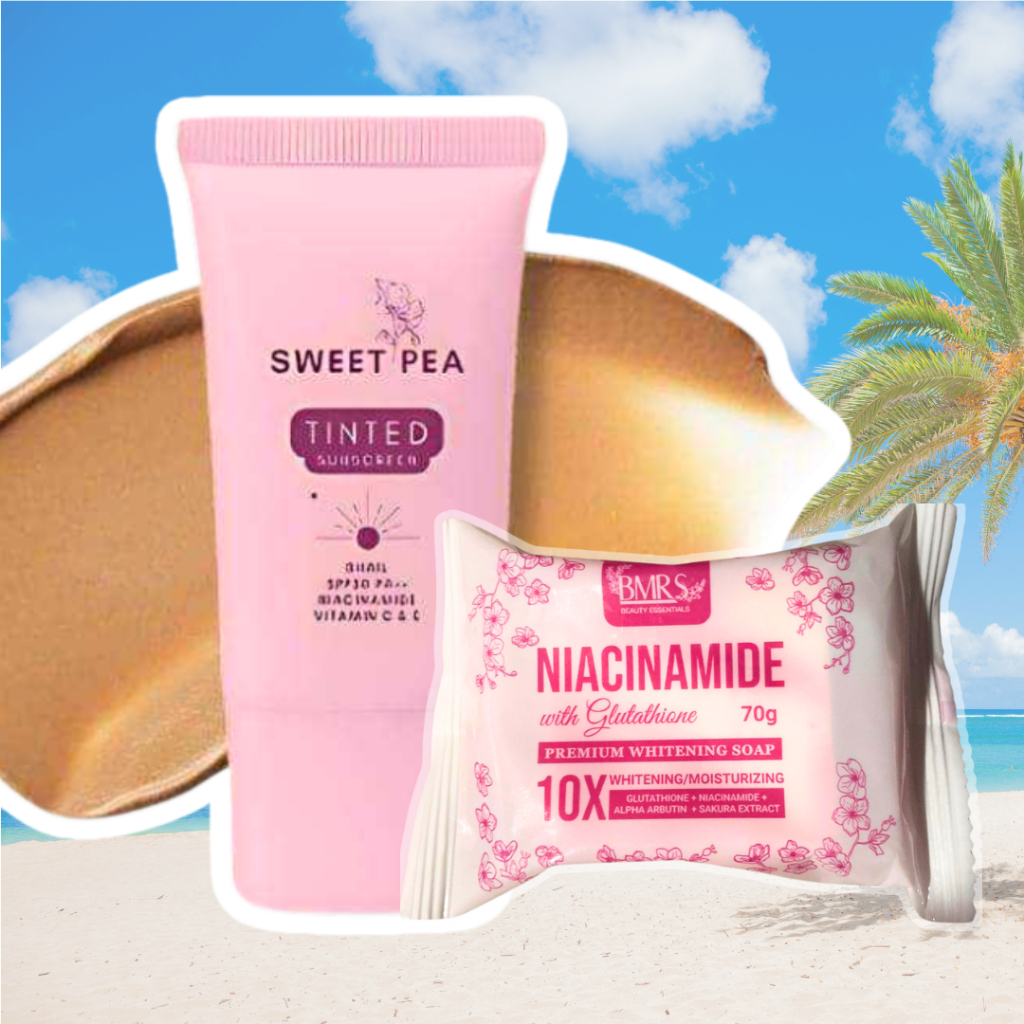 SWEET PEA TINTED SUNSCREEN WITH NIACINAMIDE SOAP | Shopee Philippines