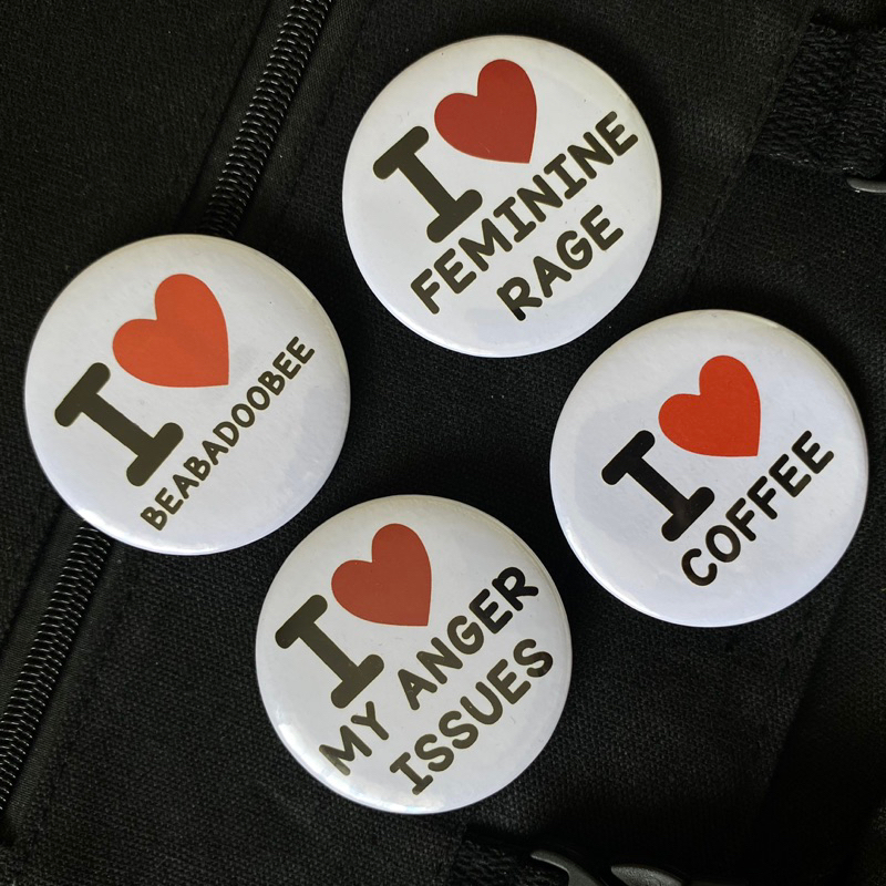 CUSTOMIZED “I LOVE” BUTTON PIN ⋆⭒˚.⋆ | Shopee Philippines