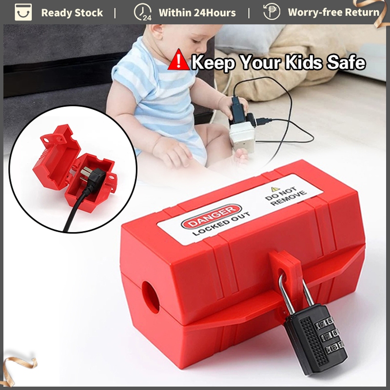 Plug Lock Box with Password Lock Industrial Plug Lock Lockout Box ...