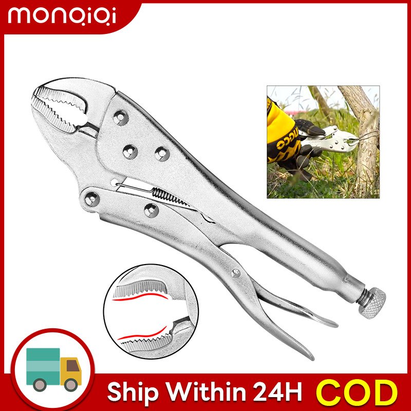 Curved Jaw Locking Plier Vise Grip 7" 10'' Industrial Grade Curved Vice ...