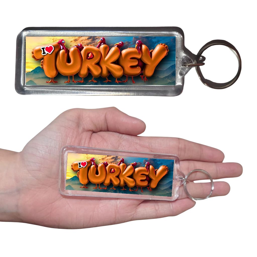 I LOVE TURKEY RECTANGLE KEYCHAIN DESIGN | Shopee Philippines