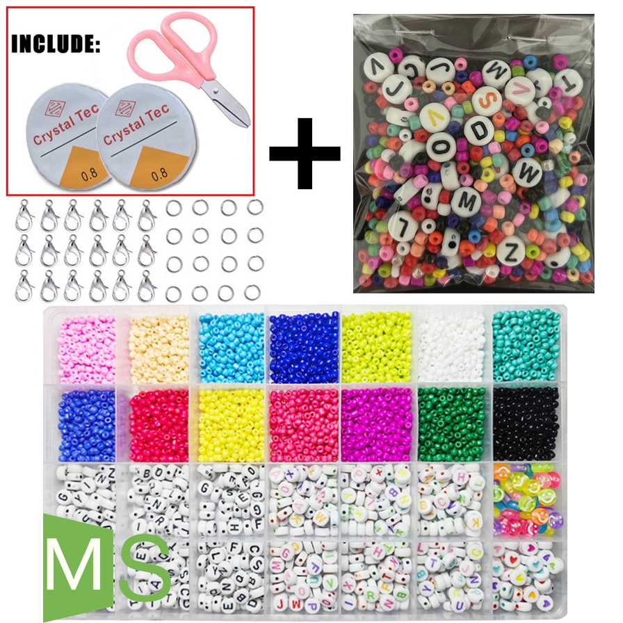 MS Beads DIY Kit for Name Bracelets letter beads for bracelet making ...