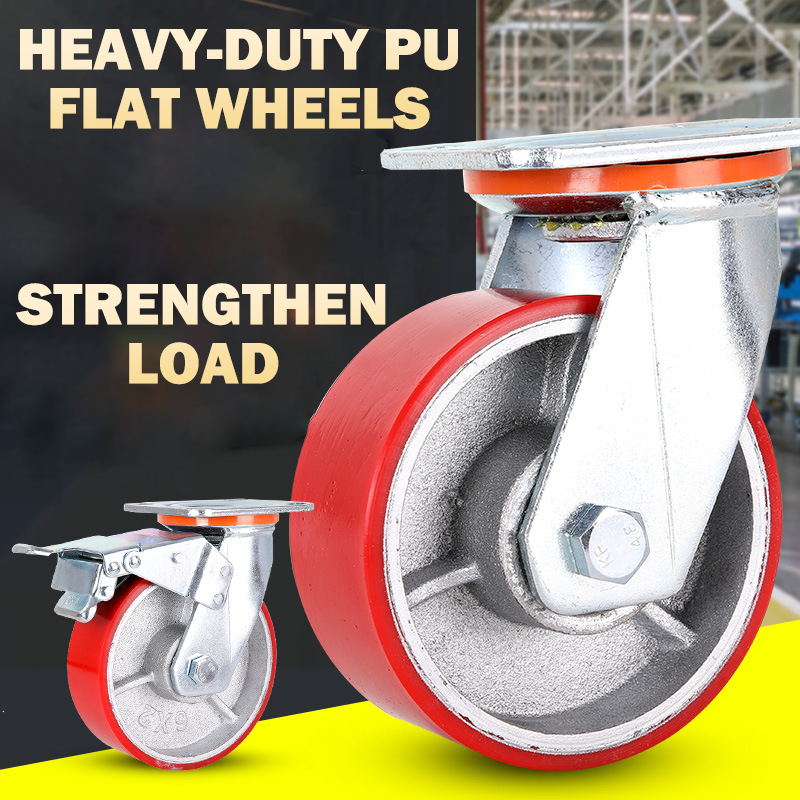Heavy Casters 6 Inch Core Universal Wheel Wear-Resistant Polyurethane ...