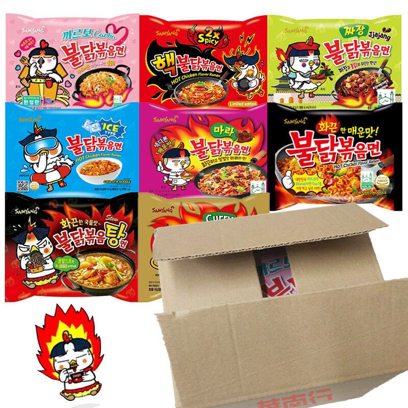 SAMYANG BULDAK DIFFERENT FLAVORS 1BOX (40PCS)//JIN RAMEN HOT& MILD *1BOX* //SHIN RAMEN ORIGINAL ...