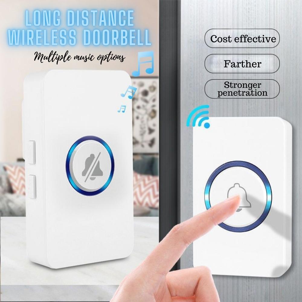 Wireless Doorbell Smart Home Door Bell Waterproof With 62 Ringtones ...