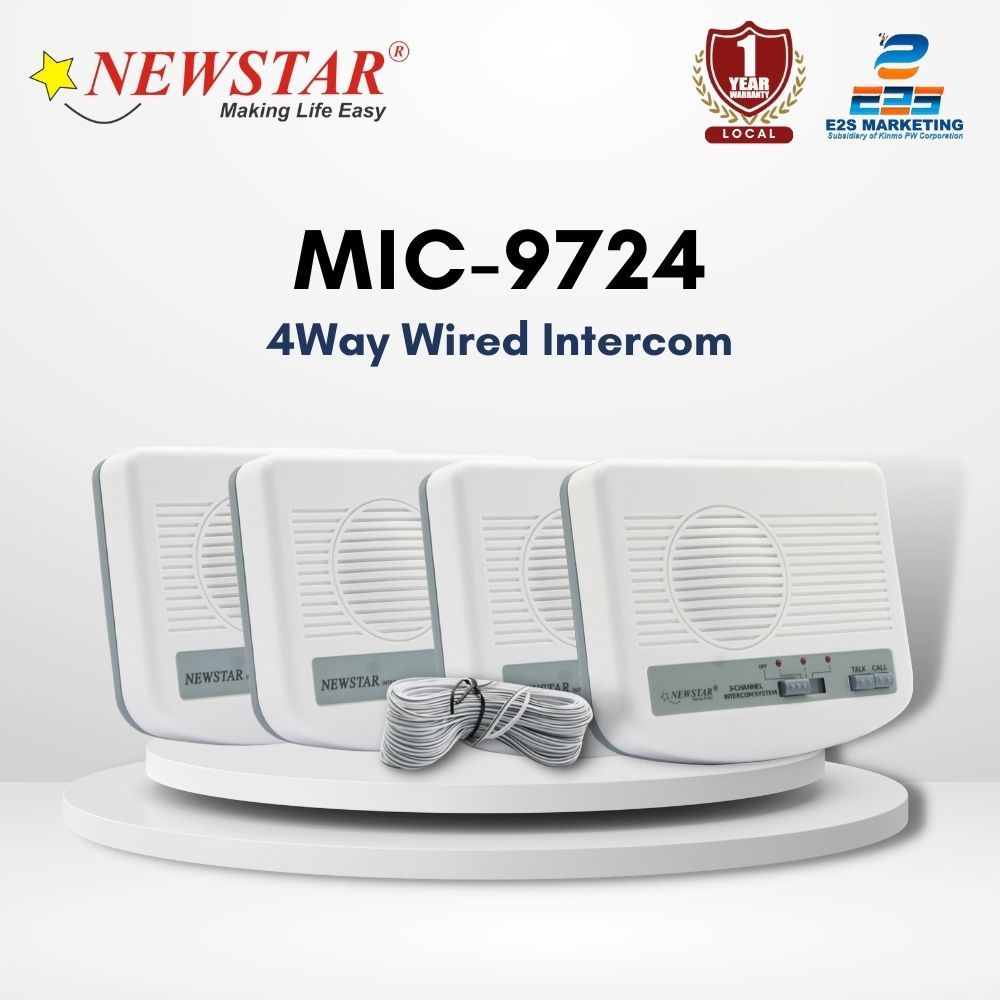 Newstar Wired Intercom MIC-972 Series 2-Way / 3-Way / 4-Way Intercom ...