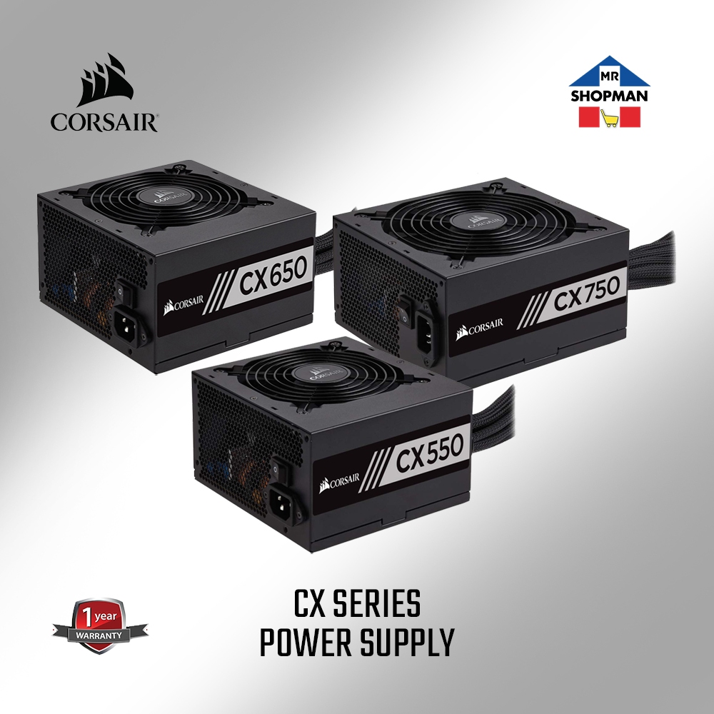 Corsair CX Series CX550 CX650 CX750 550W / 650W / 750W 80+ Bronze ATX Power Supply PSU | Shopee ...