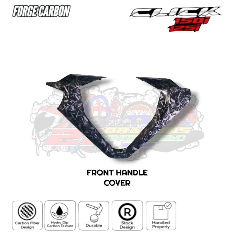 NEW!! Honda Click v2 forged hydro dip carbon front handle cover ...