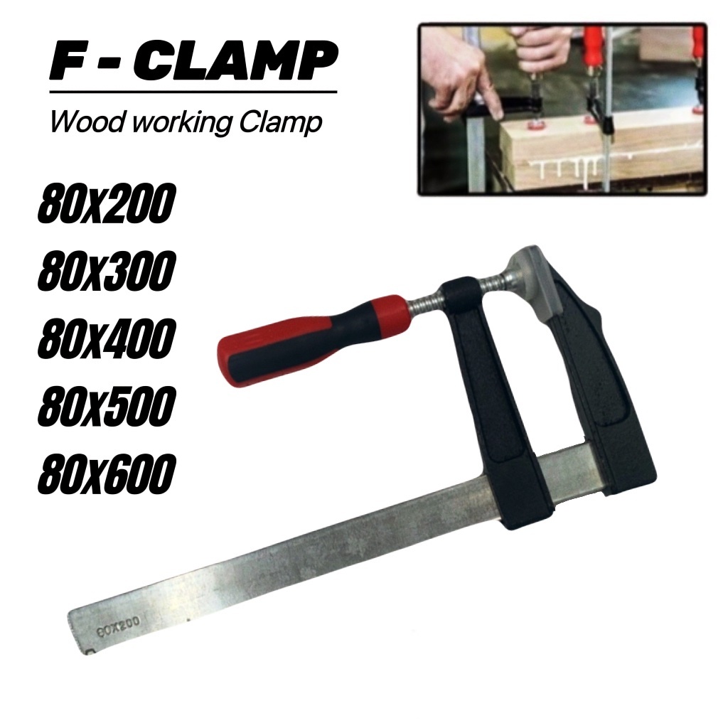 F-Clamp Clip wood working clamp 80x200,300,400,500,600 Heavy duty ...