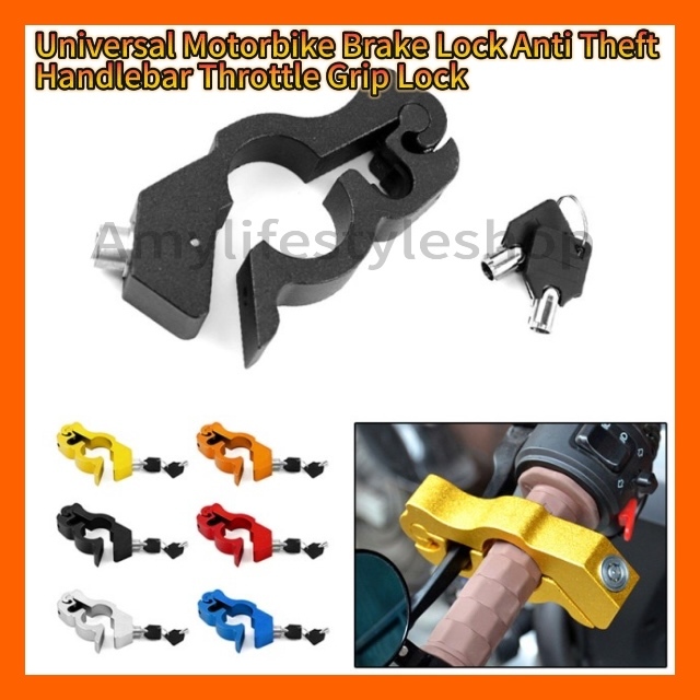 amy Universal Motorbike Brake Lock Anti Theft Handlebar Throttle Grip ...
