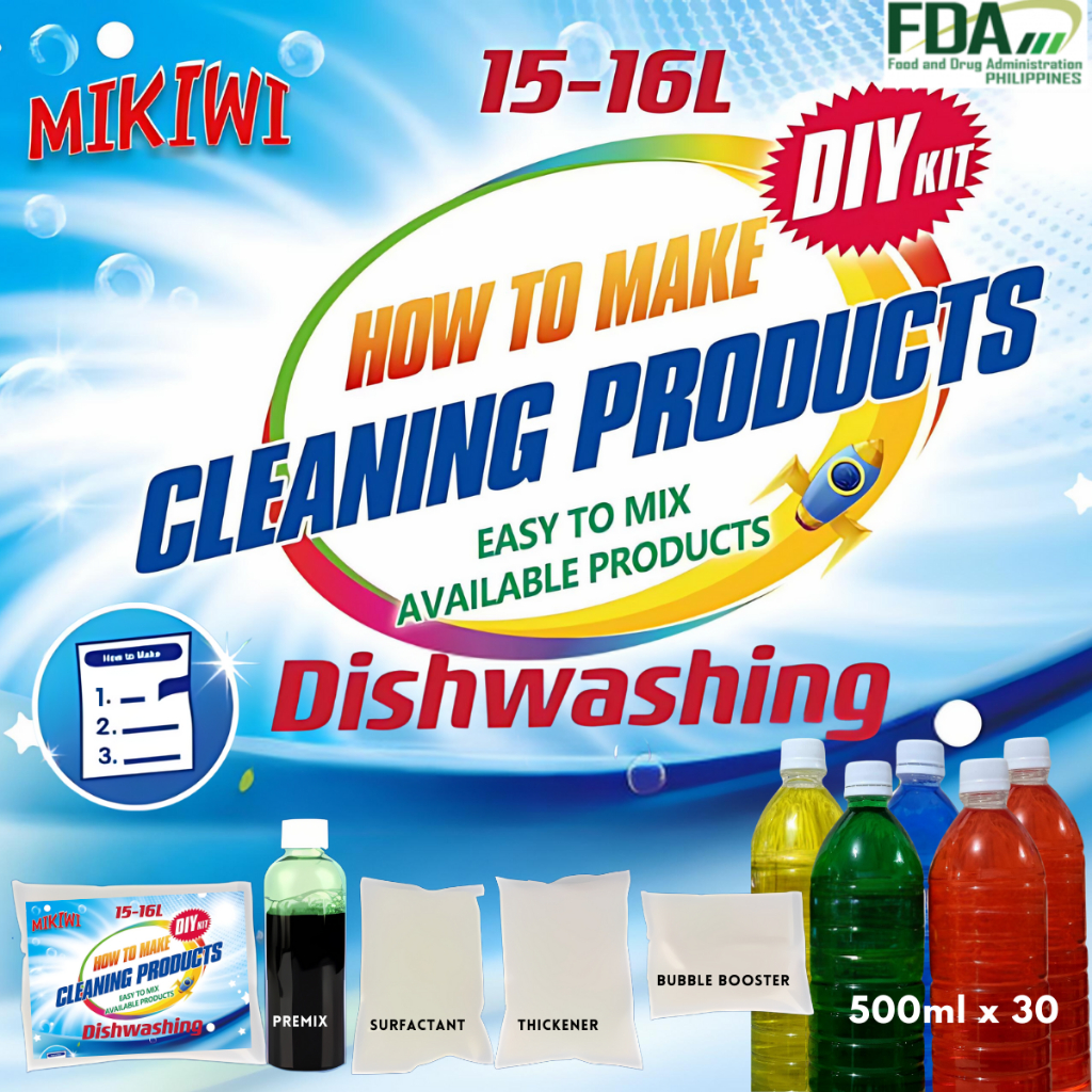 (FDAapproved] MIKIWI CLEANER DIYDISHWASHINGLIQUID dish soap KIT ...