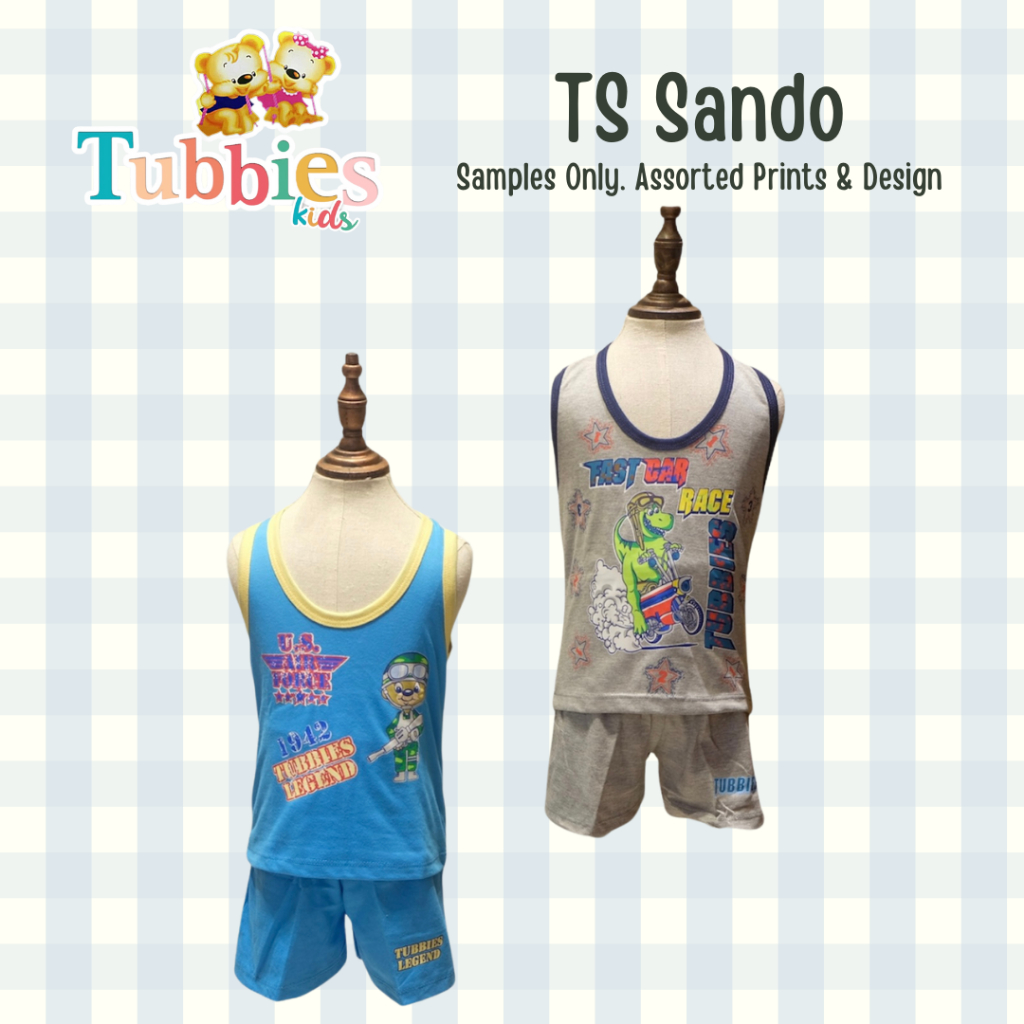 TS ASSORTED PRINTS and DESIGNS Tubbies Terno Sando and Short Set Baby ...