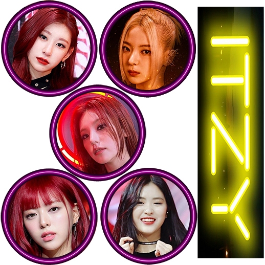 Itzy Kpop fan sign head made of 1.5mm and 3mm sintraboard | Shopee ...