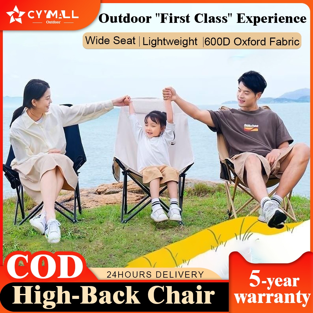 OKGO【Ready Stock】 Portable Lightweight High Back Folding Chair - Outdoor, Camping, Beach, Picnic ...