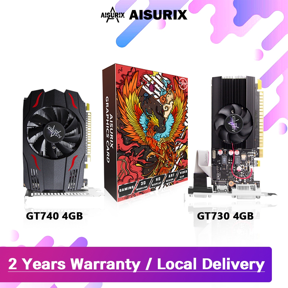 AISURIX GT 730 4G SFF Graphics Card GT 740 4G Gaming Office Computer ...