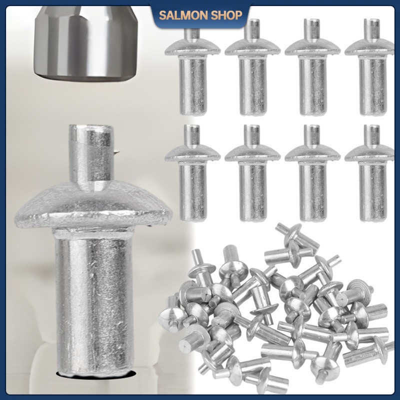 50pcs M5 Aluminum Alloy Nail Head Piercing Rivet Hammer Drive Expansion ...