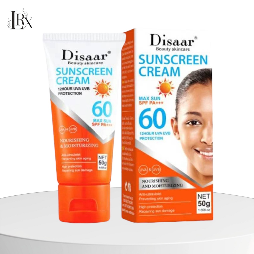 DISAAR SUNSCREEN CREAM 12 HOURS UVA UVB PROTECTION SPF 60 PA ...