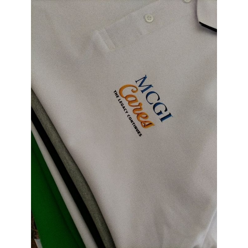 MCGI CARES POLO SHIRT WITH MCGI CARES LOGO @FRONT ONLY DTF PRINT ...