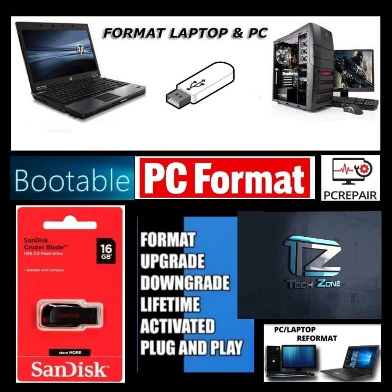 Flash Drive Bootable USB for Beginners and DIY Reformat | Shopee ...