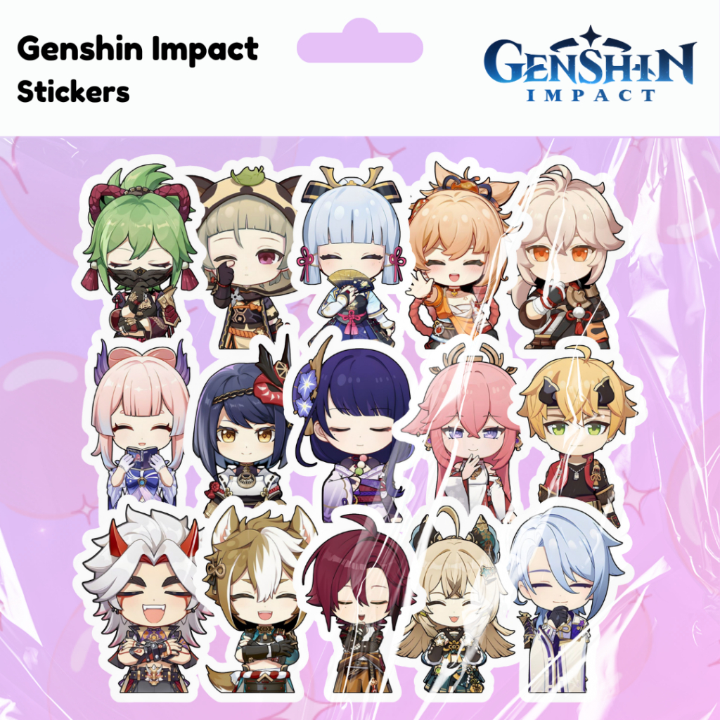 Genshin Impact Inazuma Characters [waterproof vinyl stickers] Set 6/9 ...