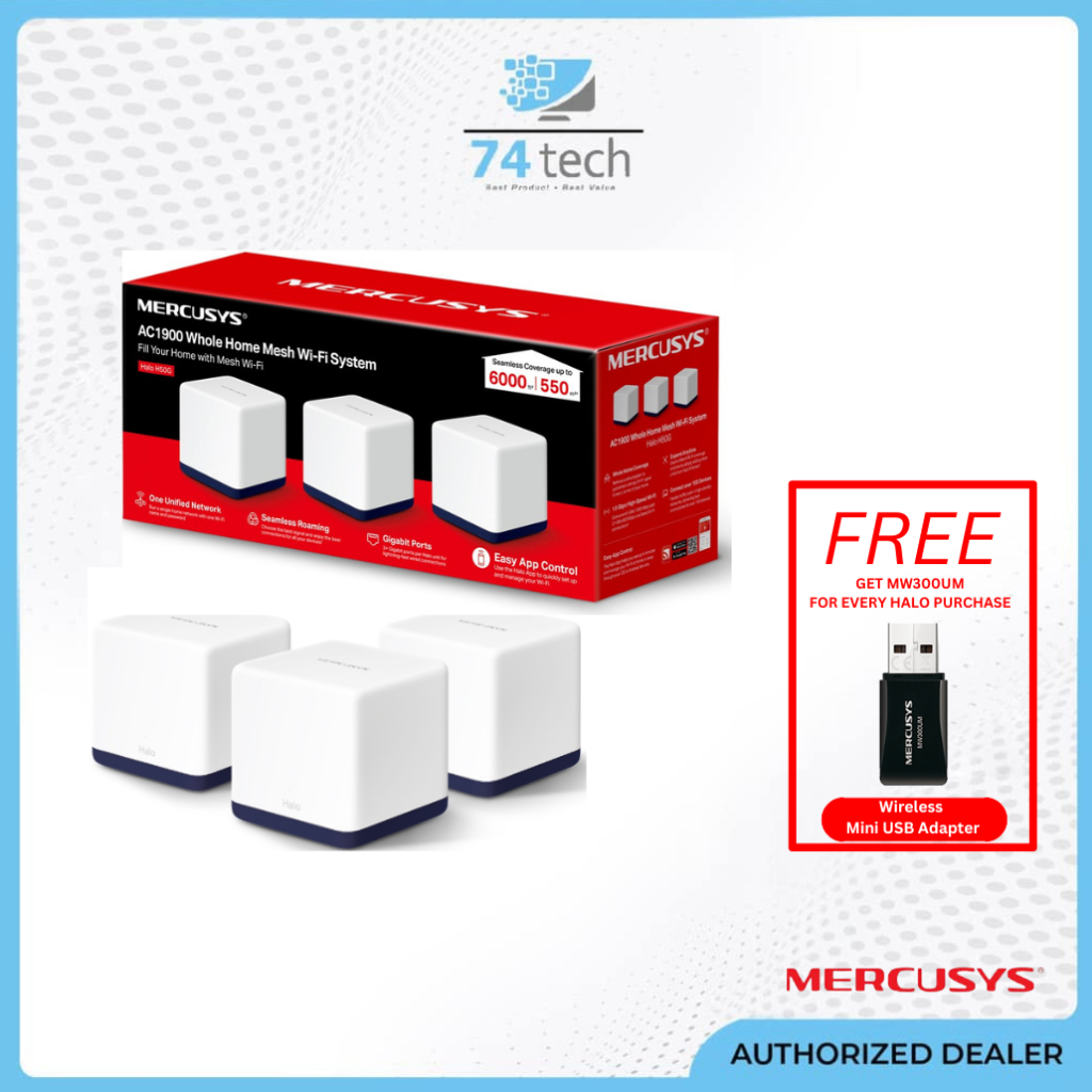 Mercusys Halo H50G 3 Pack AC1900 Whole Home Mesh Wi-Fi System | Shopee ...