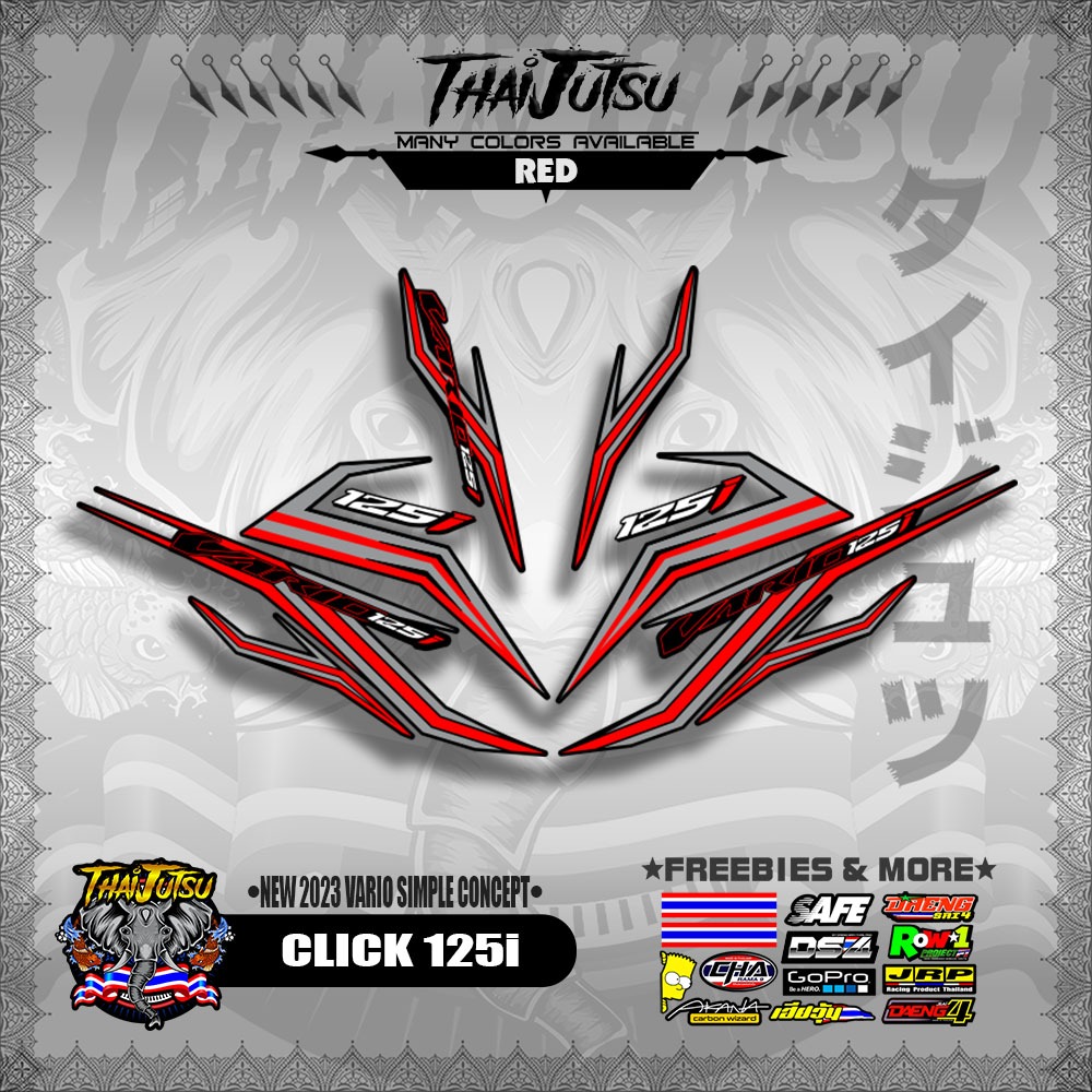 CLICK 125i DECALS ( NEW 2023 VARIO SIMPLE CONCEPT )【ThaijutsuStickers ...