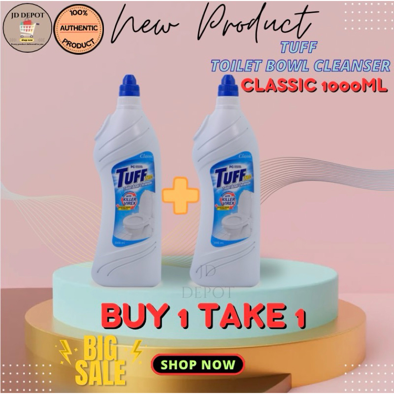 BUY 1 TAKE 1 TUFF TBC CLASSIC 1000ML TOILET BOWL CLEANSER | Shopee ...