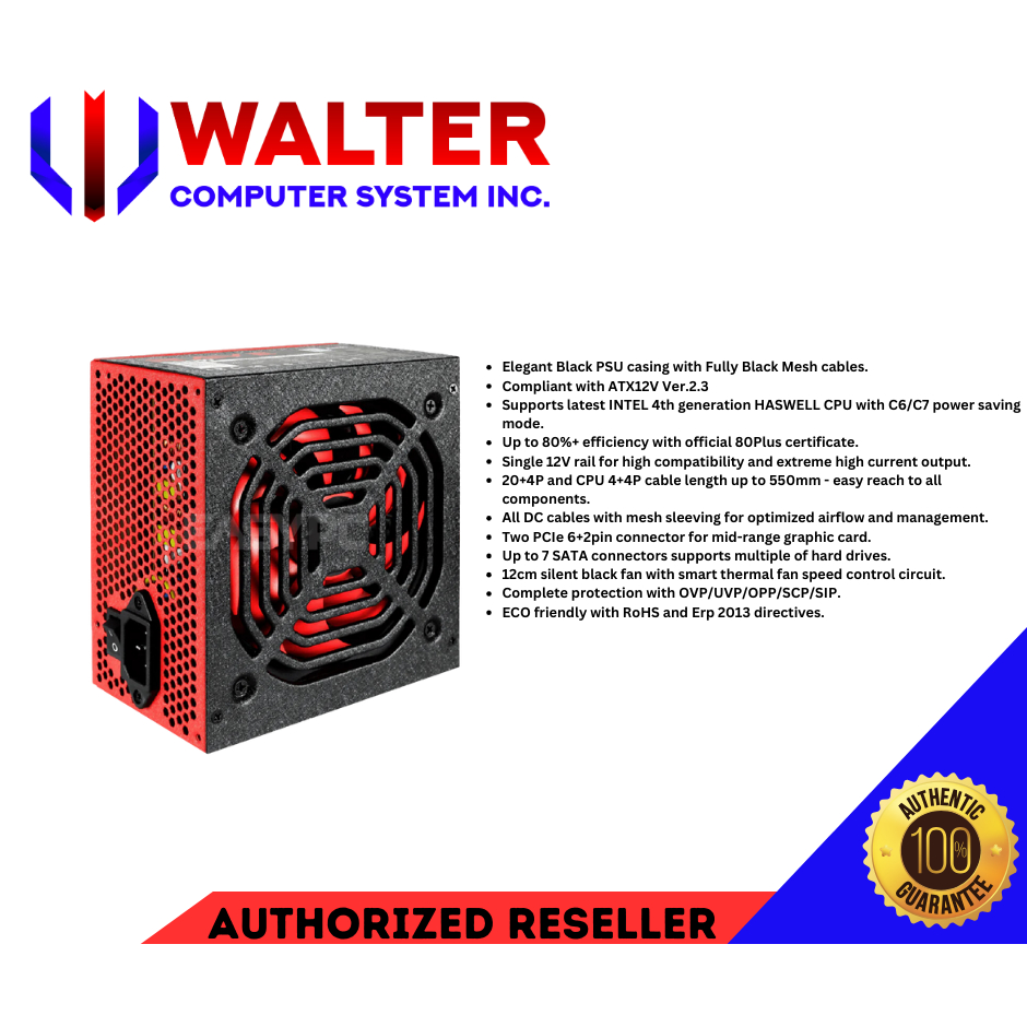 Aerocool RAVE 600W (80+ WHITE) POWERSUPPLY | Shopee Philippines