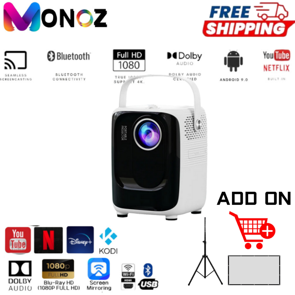 S10 Smart 4K Ultra HD Projector – Full HD, WiFi, Bluetooth, Home Cinema ...