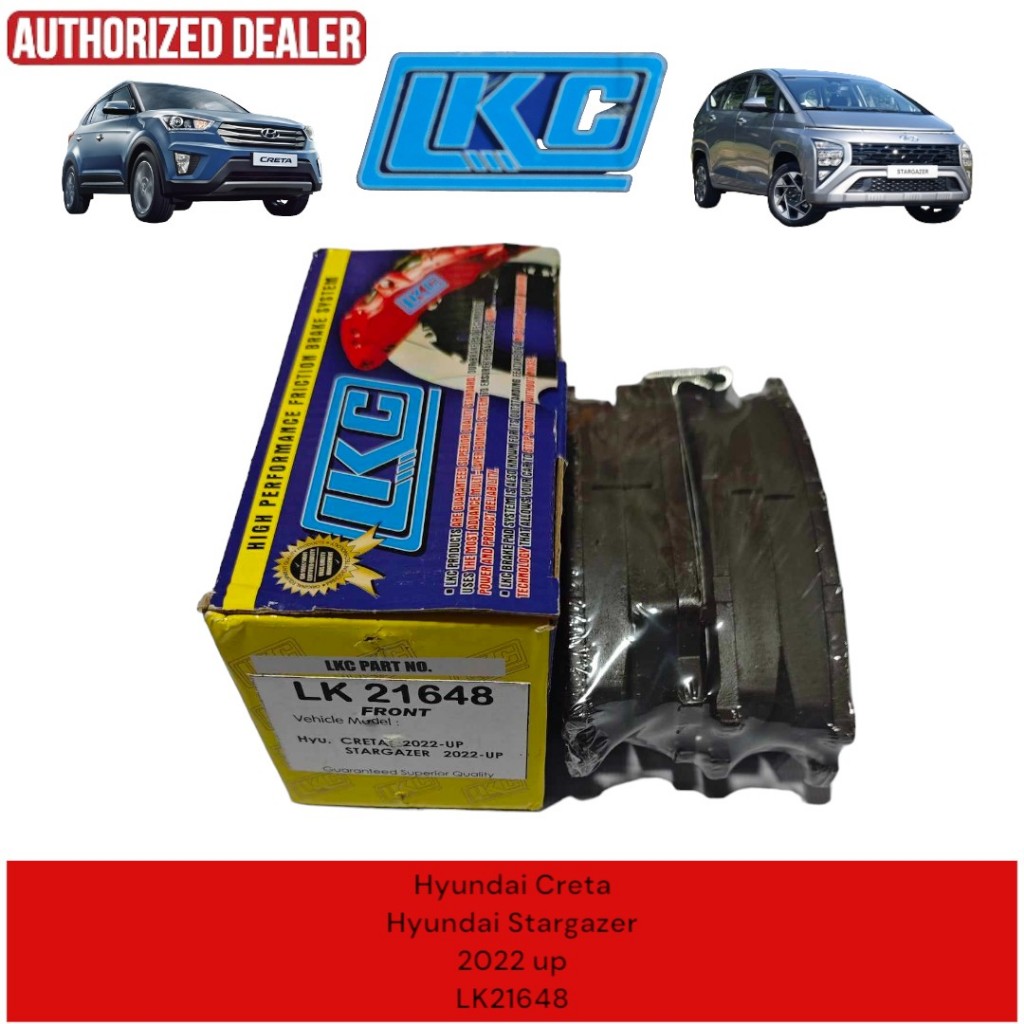 [LK21648] LKC Brake Pads Hyundai Creta / Hyundai Stargazer 2022 up ...