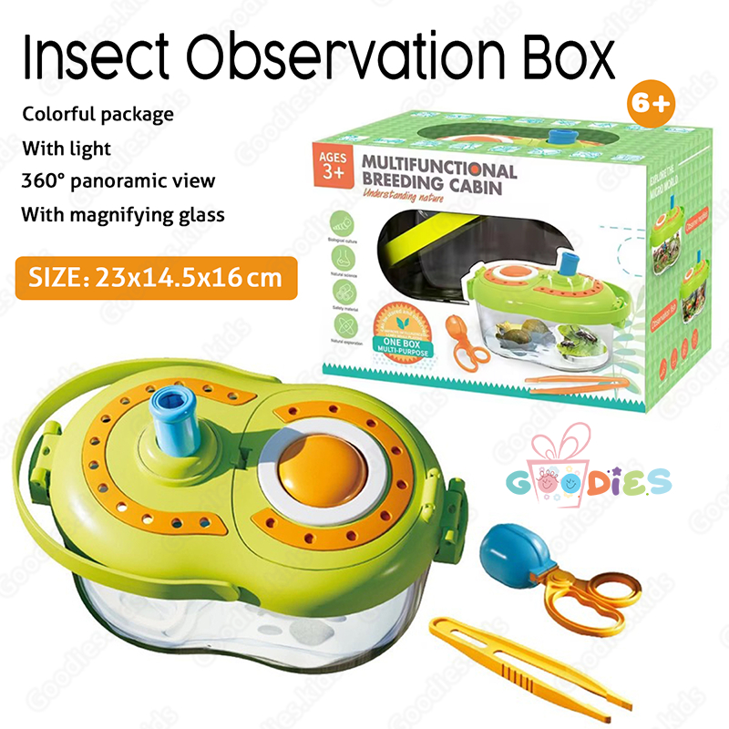 Insect Observation Cabin Portable Science Experiment Explorer Box LED ...