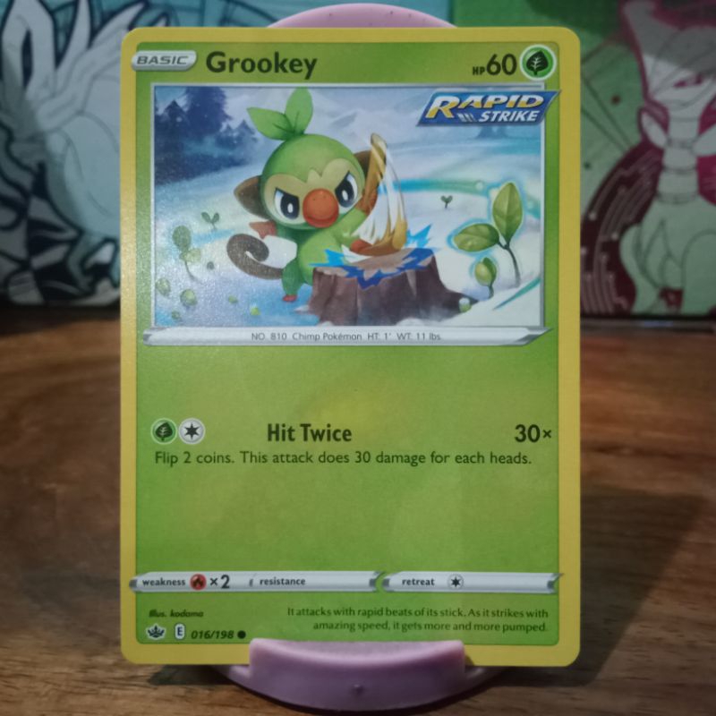 Grookey - 16/198 - Common Chilling Reign Pokemon TCG | Shopee Philippines