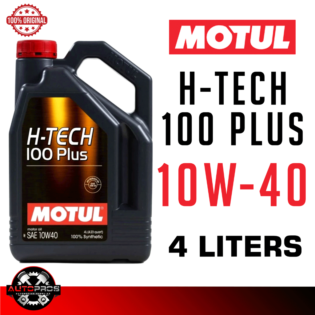 Motul H-Tech 100 Plus 10W-40 100% Synthetic Gallon (4 Liters) | Shopee ...
